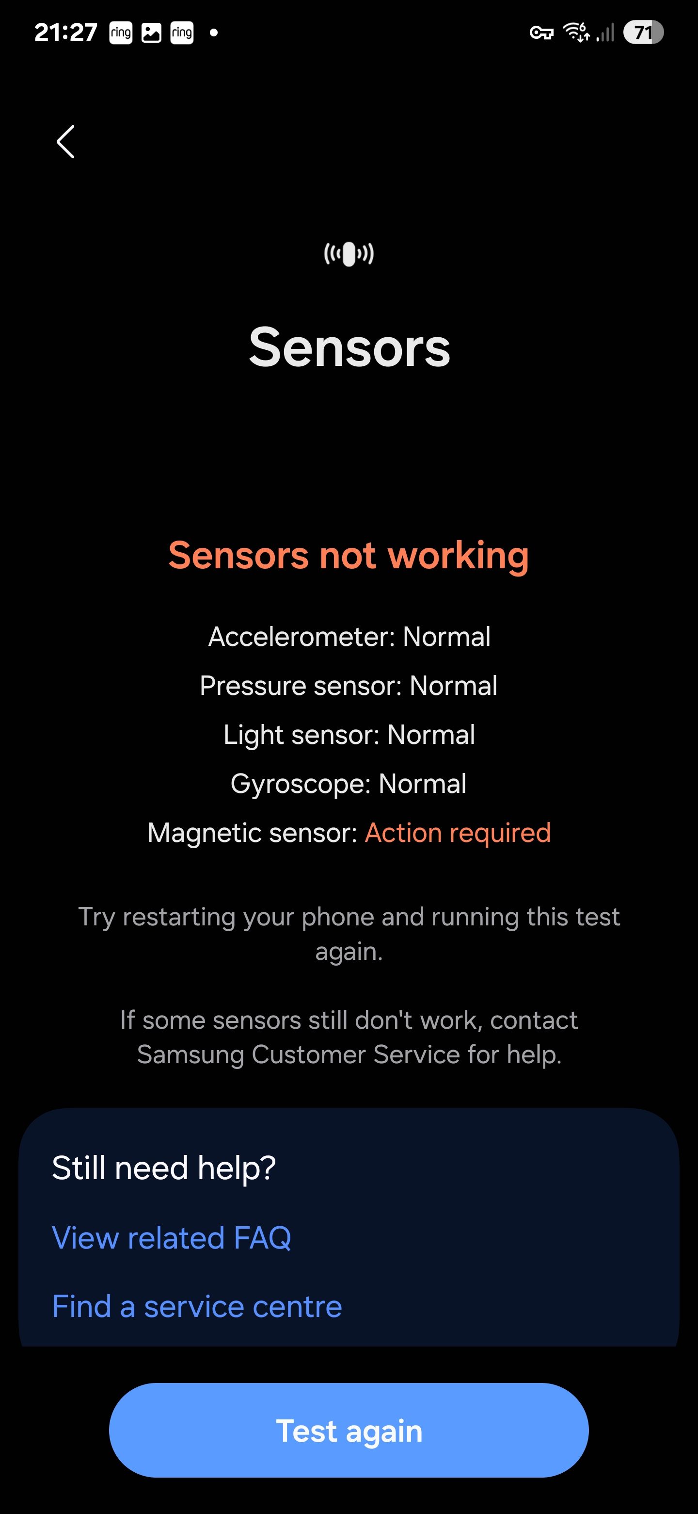 Solved: S25 Plus magnetic sensor not working. - Samsung Community
