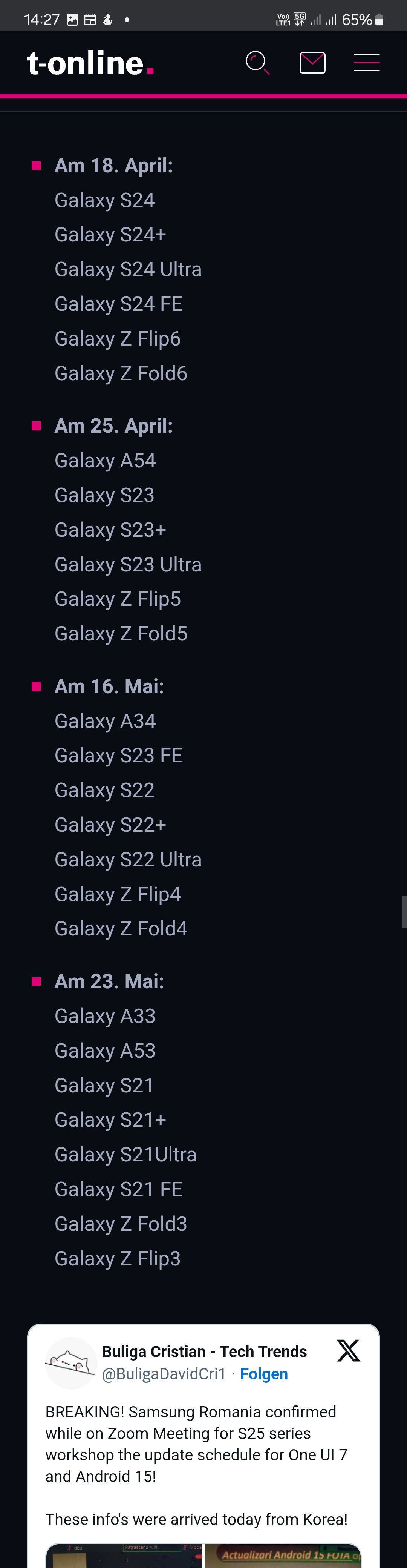 Gelöst: Frage OnUI 7 - Samsung Community