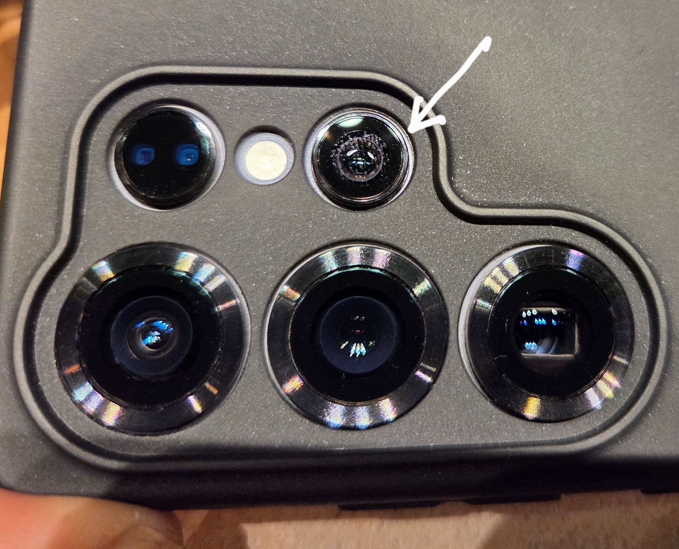 Smudge on camera lens on the inside - Samsung Community