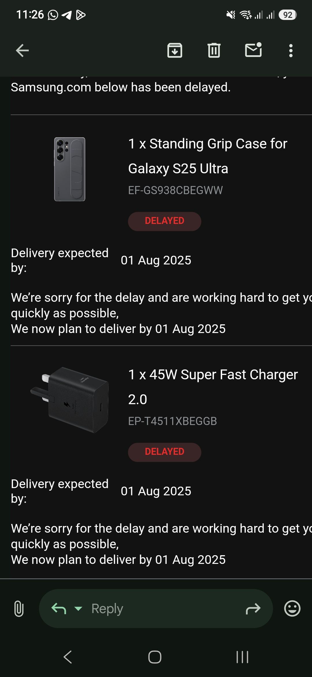 Freebie case and charger - Samsung Community