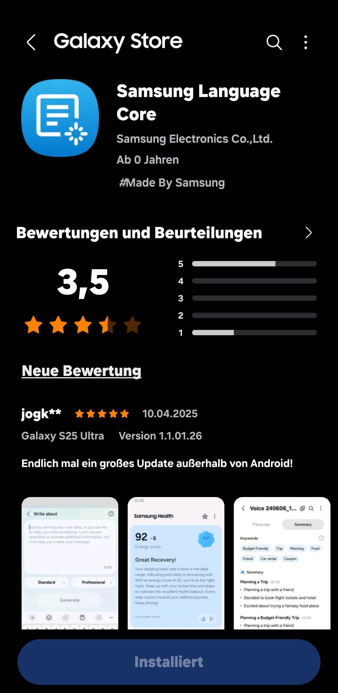 Samsung Language Core Update > Einige Infos dazu - Samsung Community