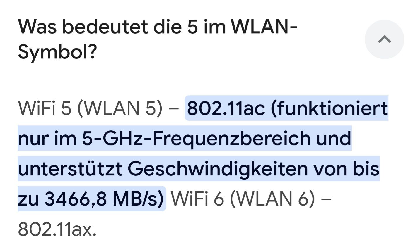 Was bedeutet die 5 neben dem WLAN Zeichen? - Samsung Community
