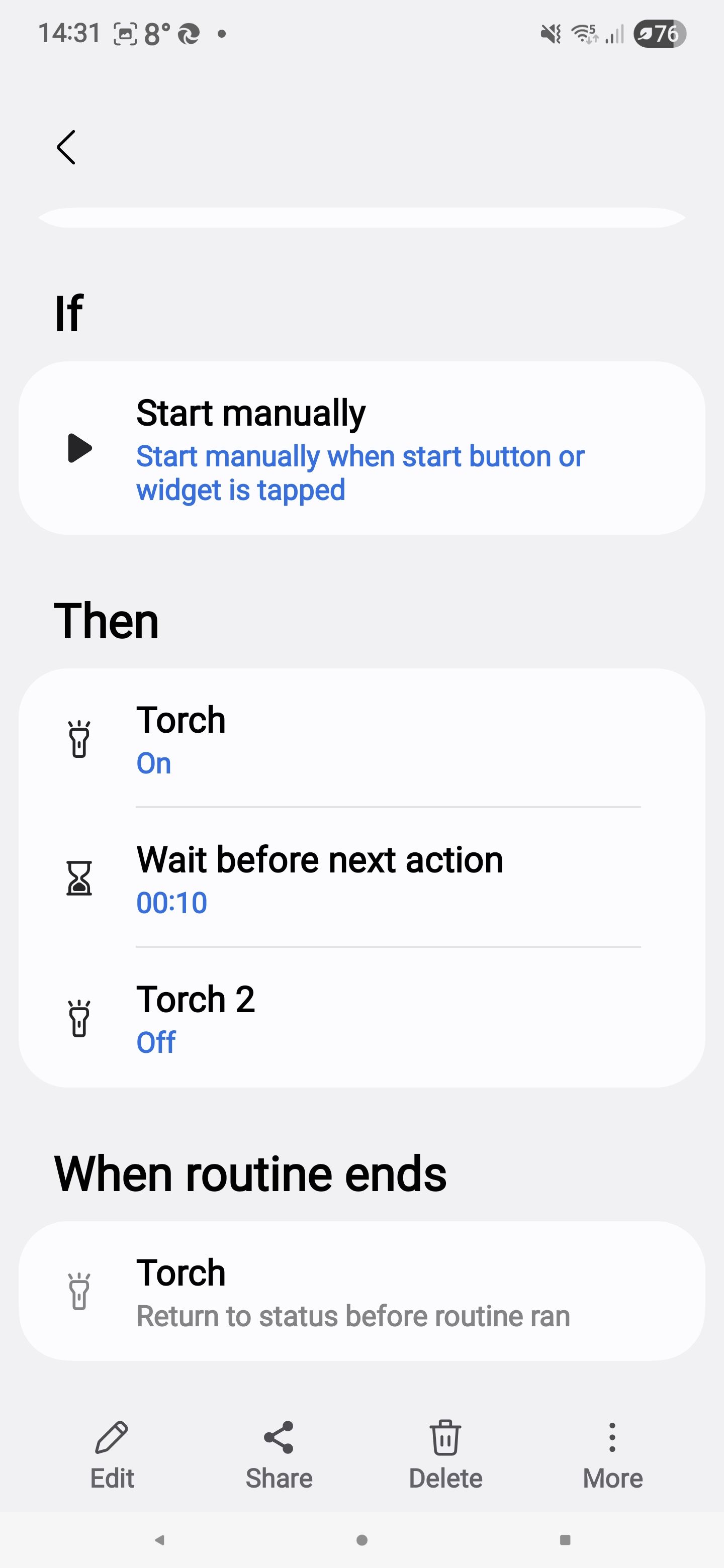 Left flashlight on overnight - Samsung Community