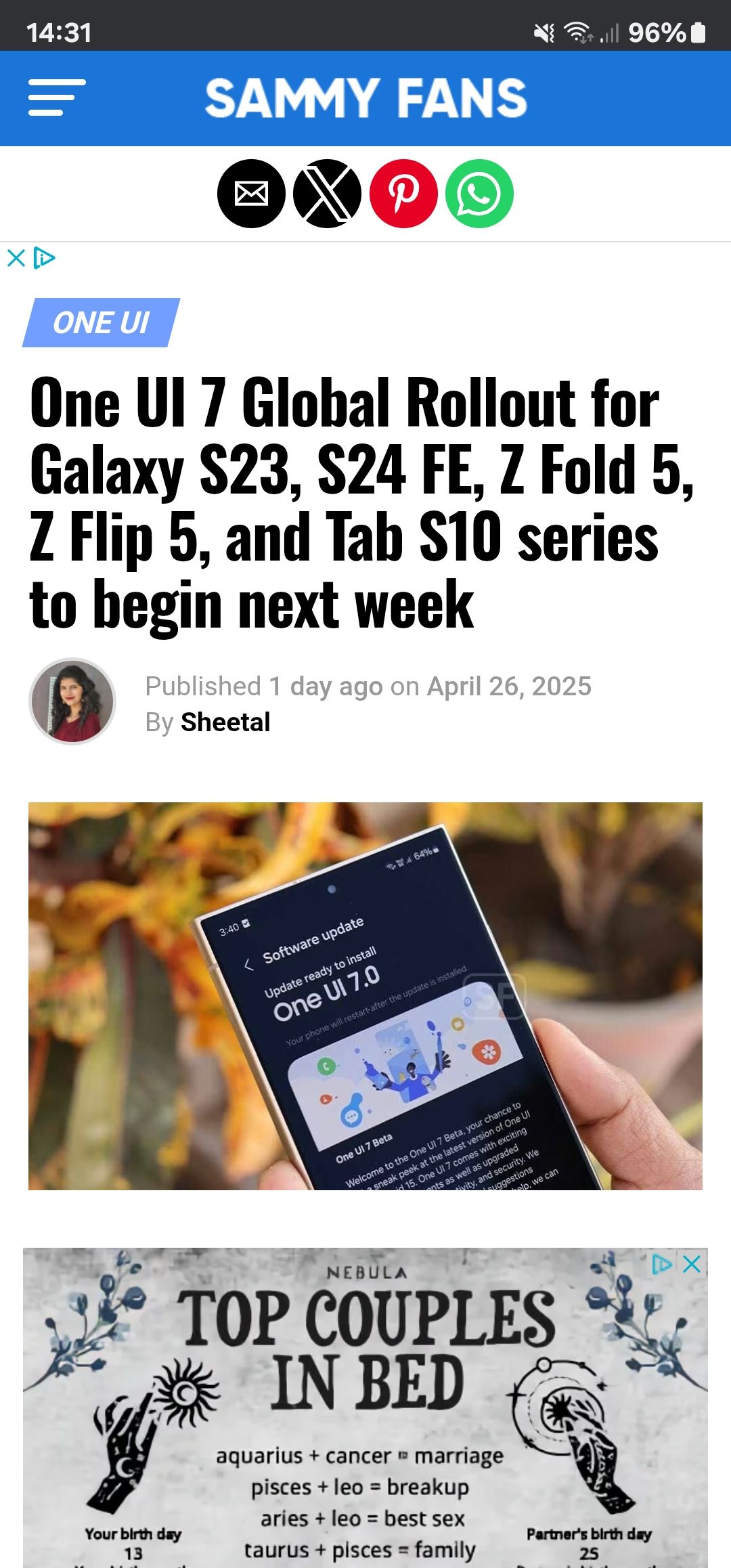 Samsung s23 ultra one ui 7 updated - Samsung Community
