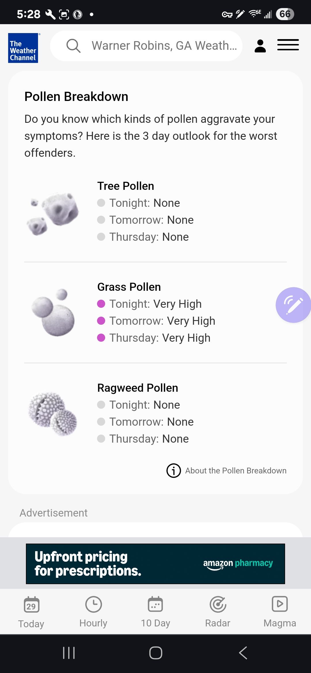 Solved: Pollen Info - Samsung Community
