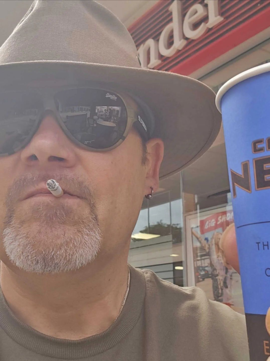 Sums me up in one photo .. grief, nicotine caffeine and my best smile ...