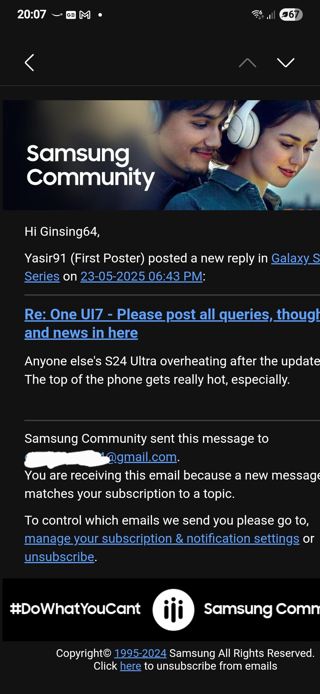Oneui7 redirect - Samsung Community