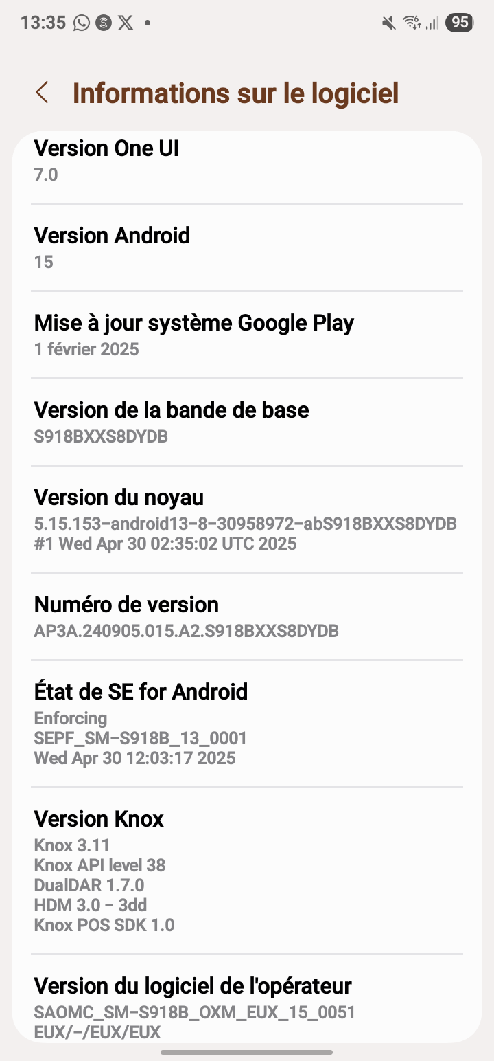 Re: Re: Problème suite à One Ui7 S23 Ultra - Samsung Community