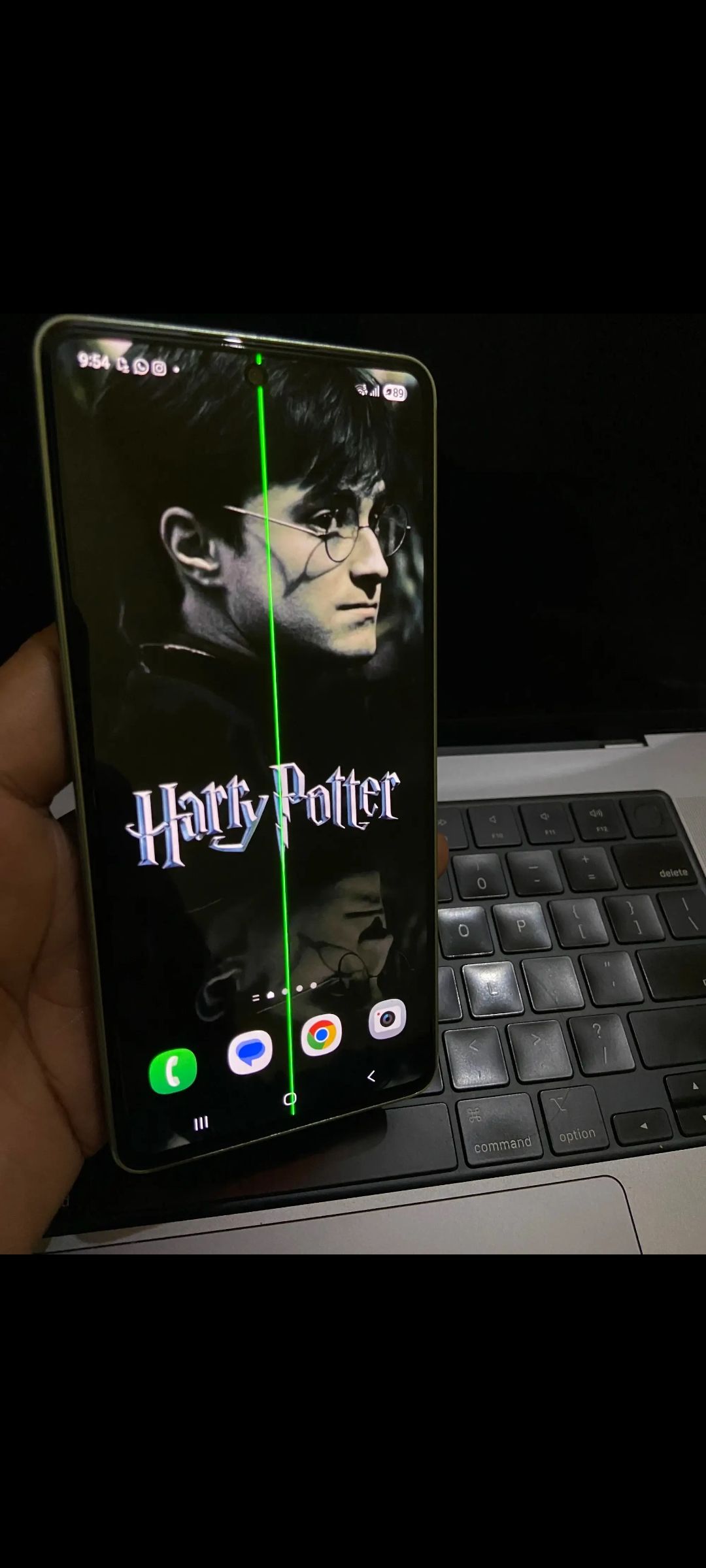 Solved: Green vertical line issue - Samsung Community