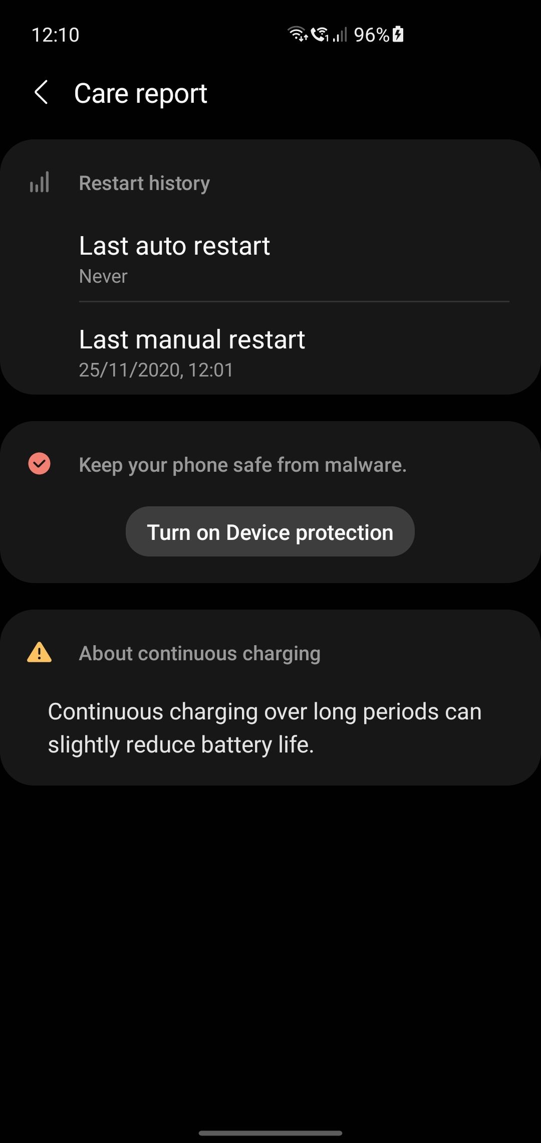 battery health indicator please - Samsung Community