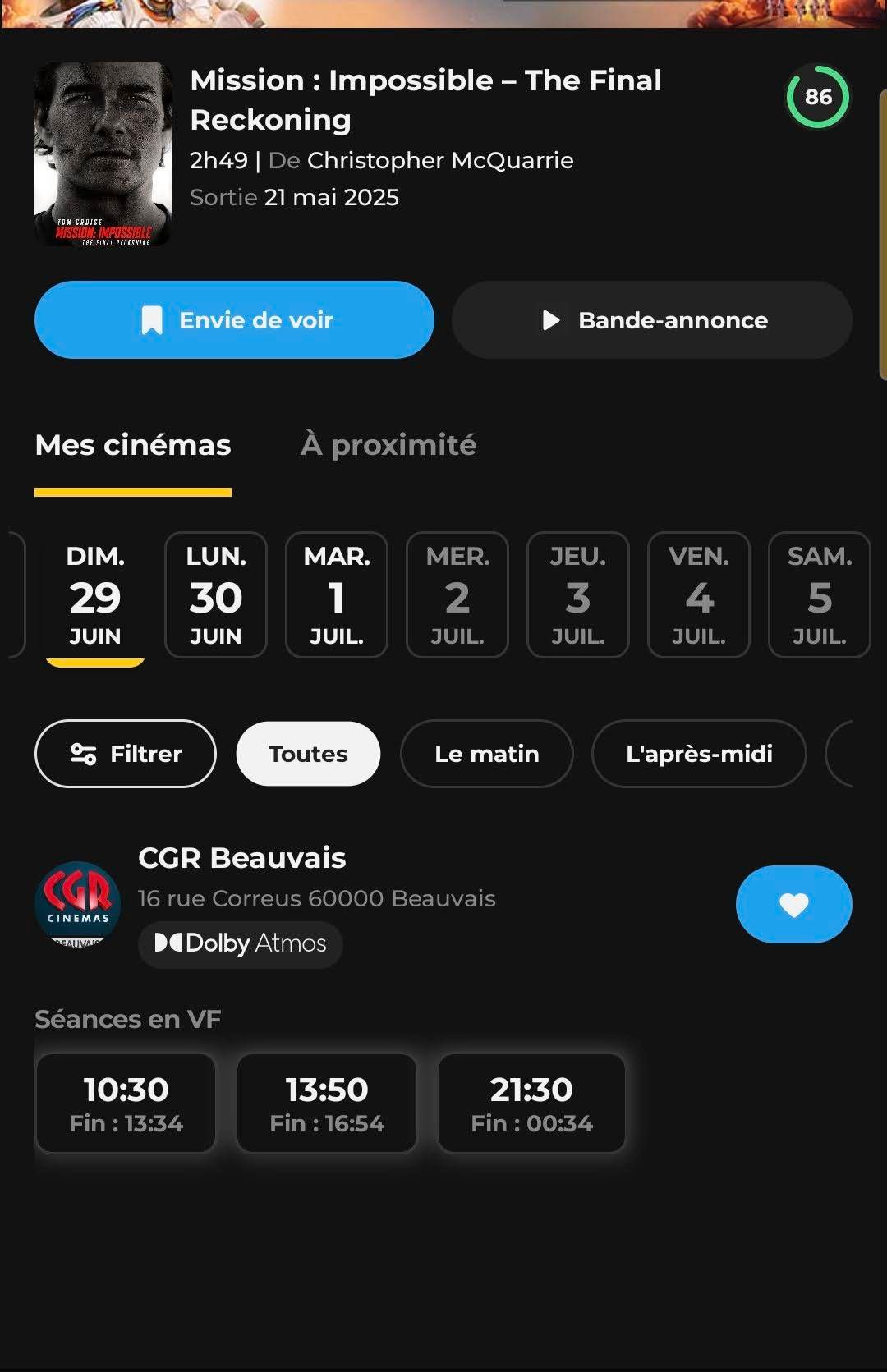 Cinéma : FÊTE DU CINÉMA du 29 juin au 2 juillet 2025. - Page 2 - Samsung Community