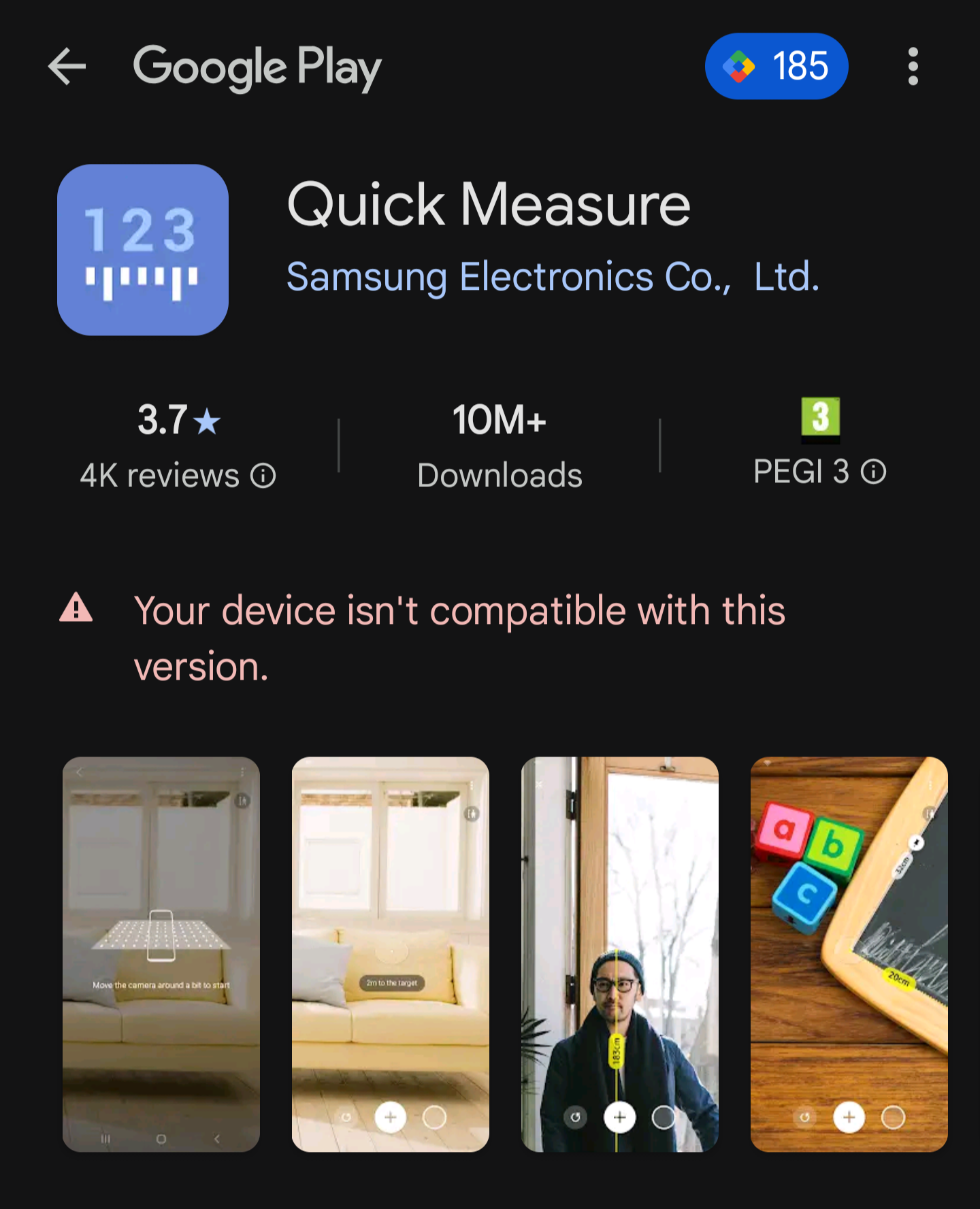 Quick measure feature - Samsung Community