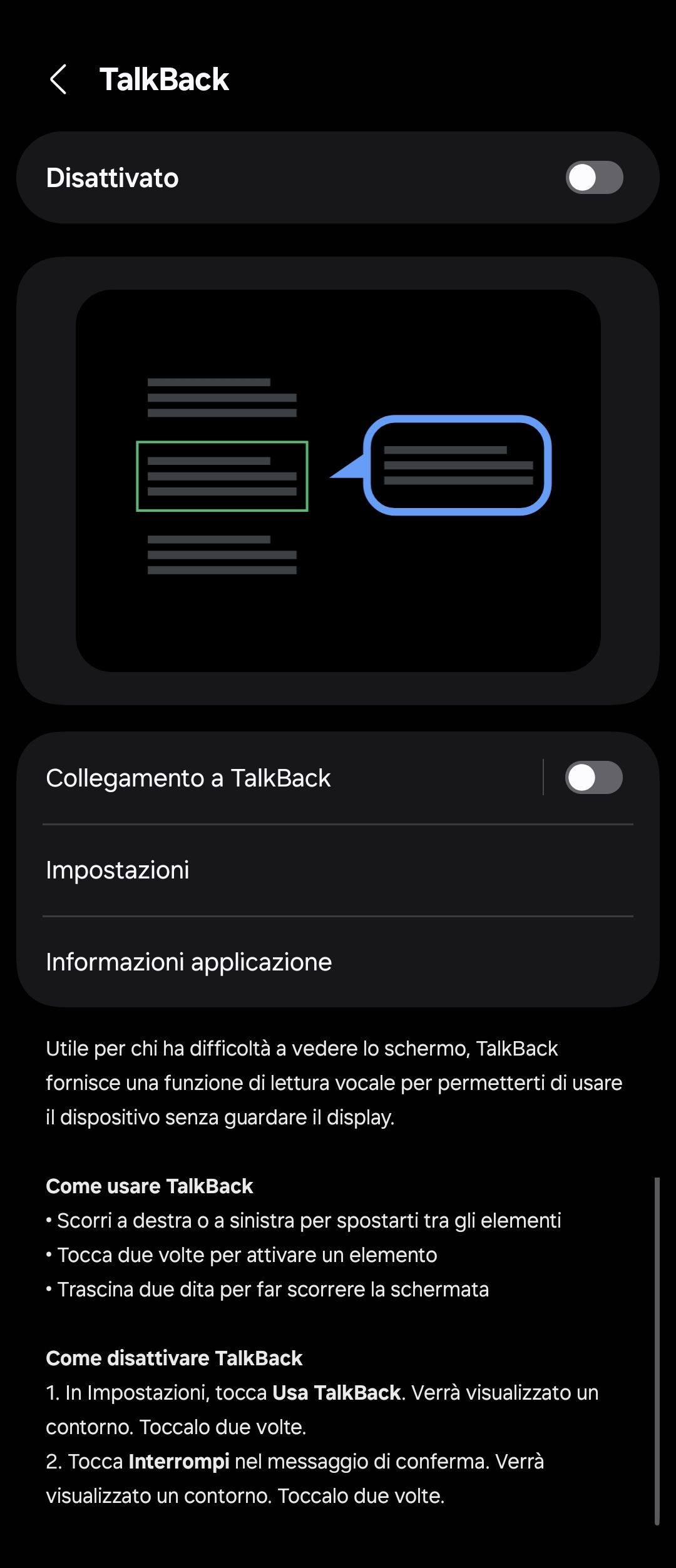 Funzione Talkback - Samsung Community