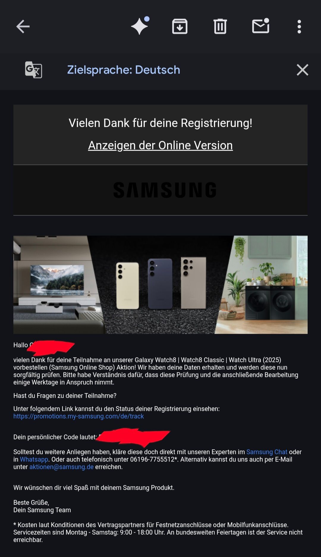 Galaxy Watch 8 Cashback Aktion - Samsung Community