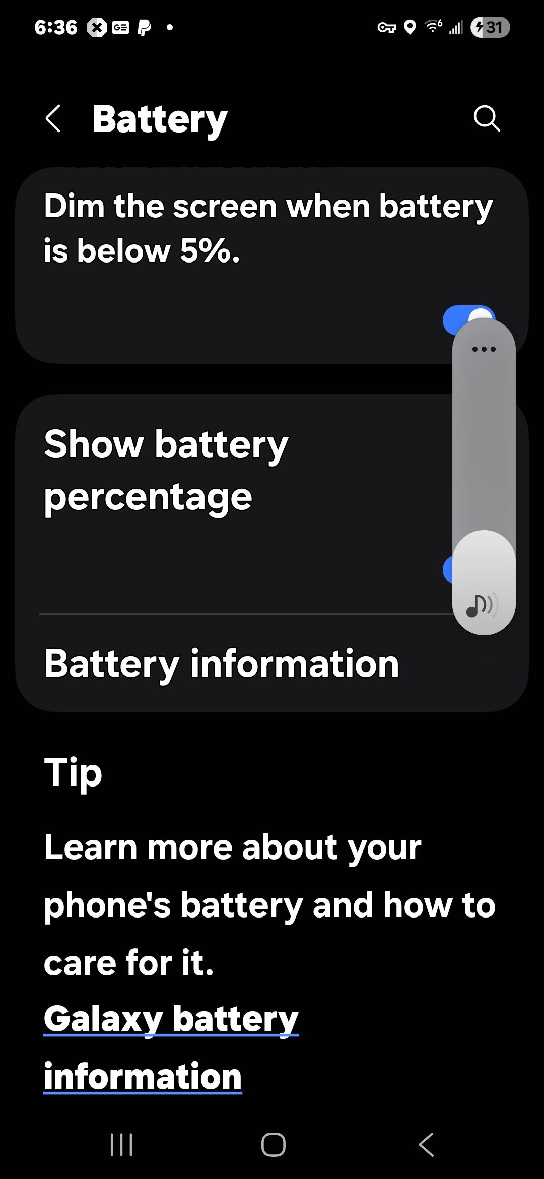 Battery percentage indicator - Page 4 - Samsung Community