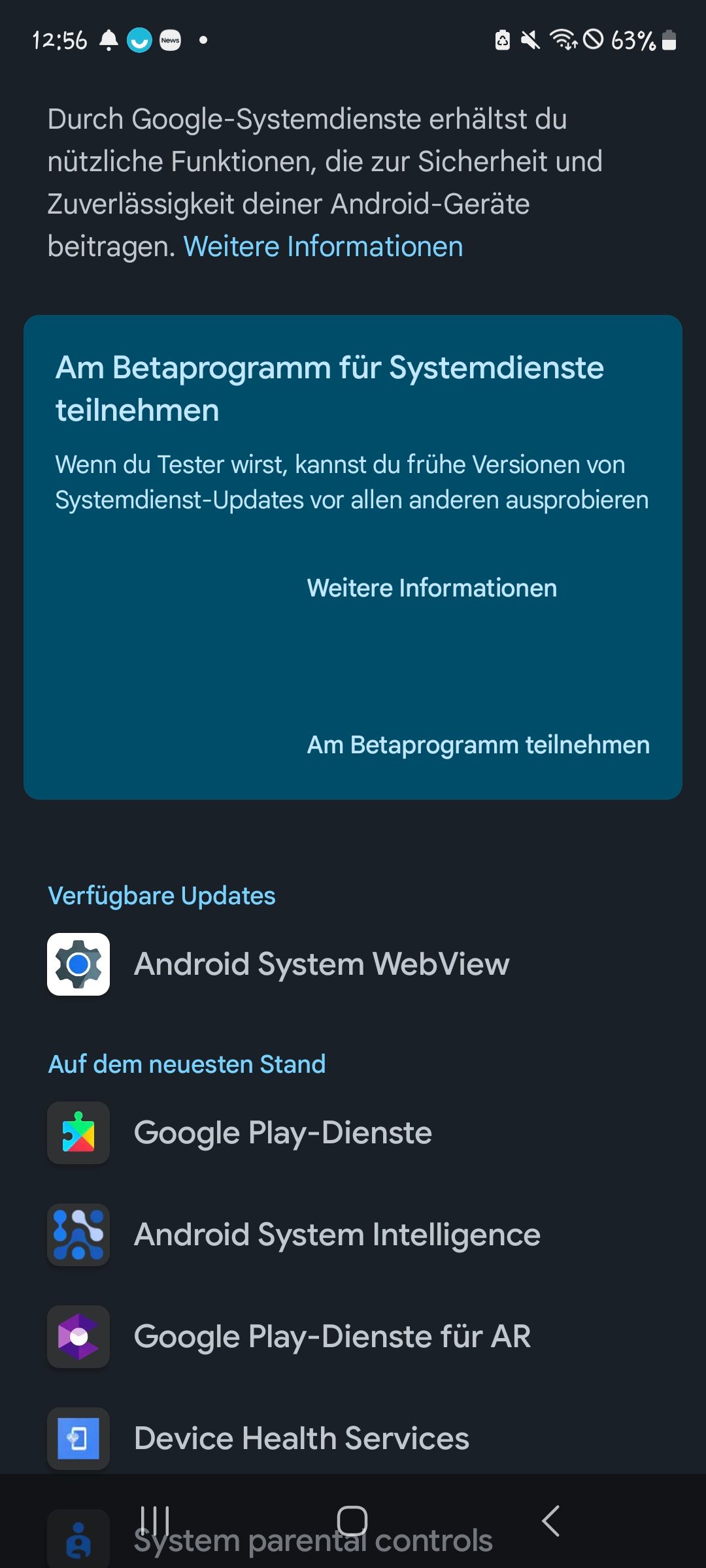Update Systemdienste - Google Play Dienste, Android System WebView – Seite 3 - Samsung Community
