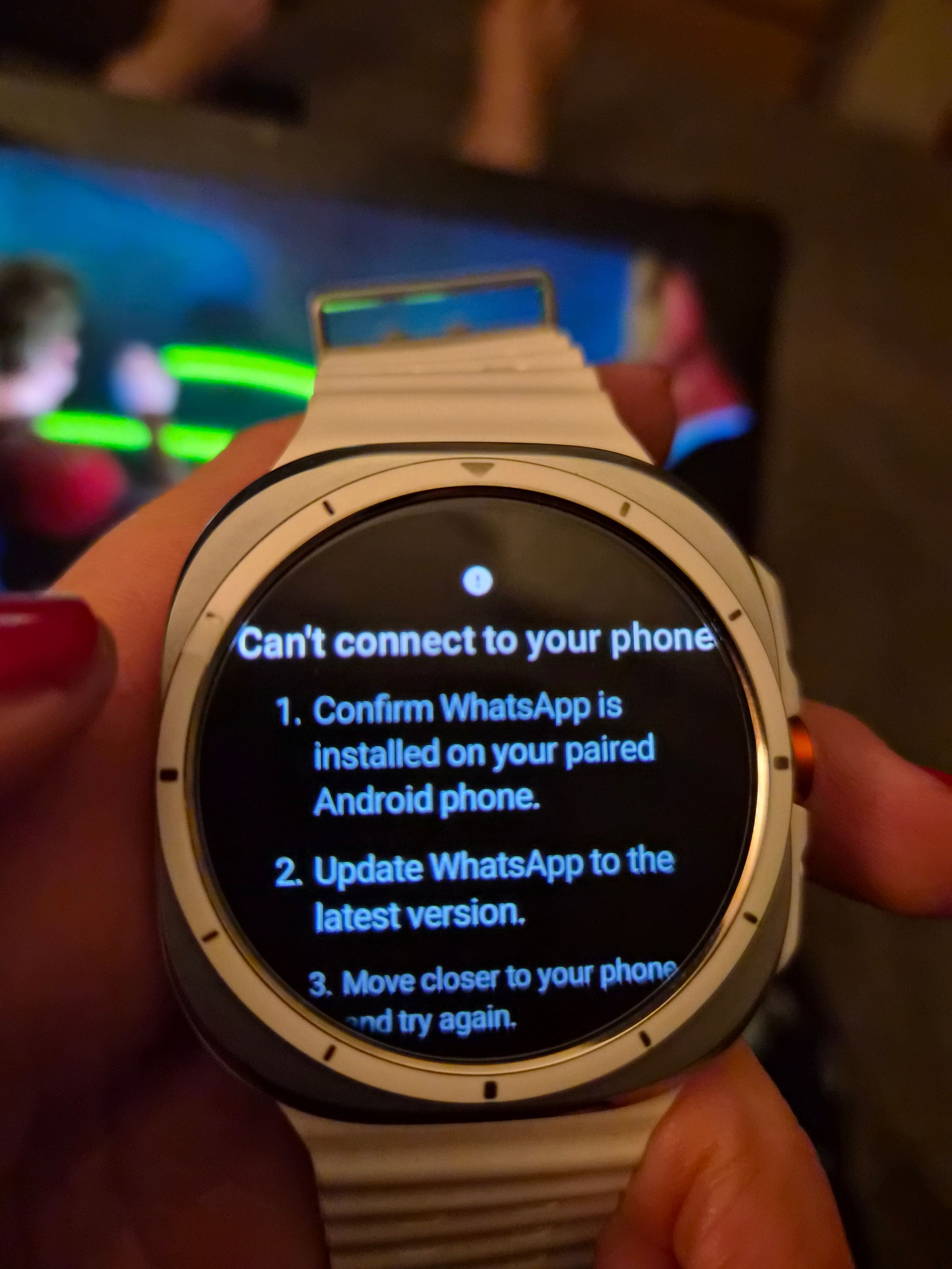 Solved: WhatsApp not working on Galaxy watch 6 - Samsung Community