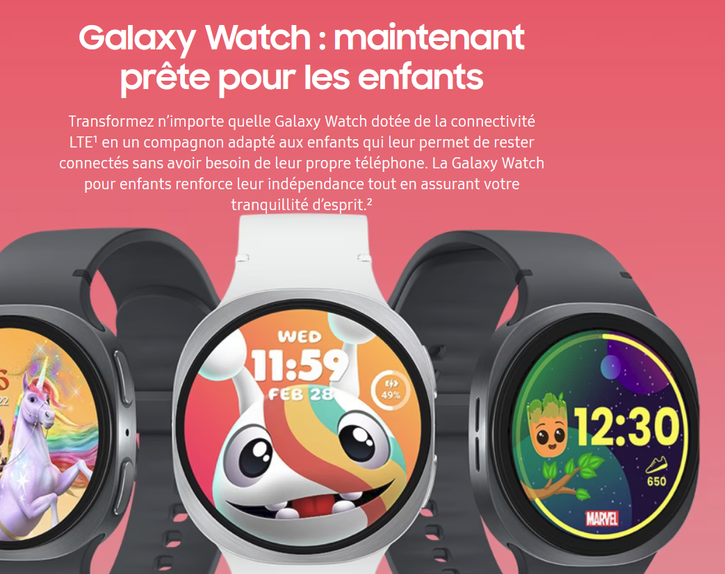 Galaxy Watch 7 pour enfant - Samsung Community