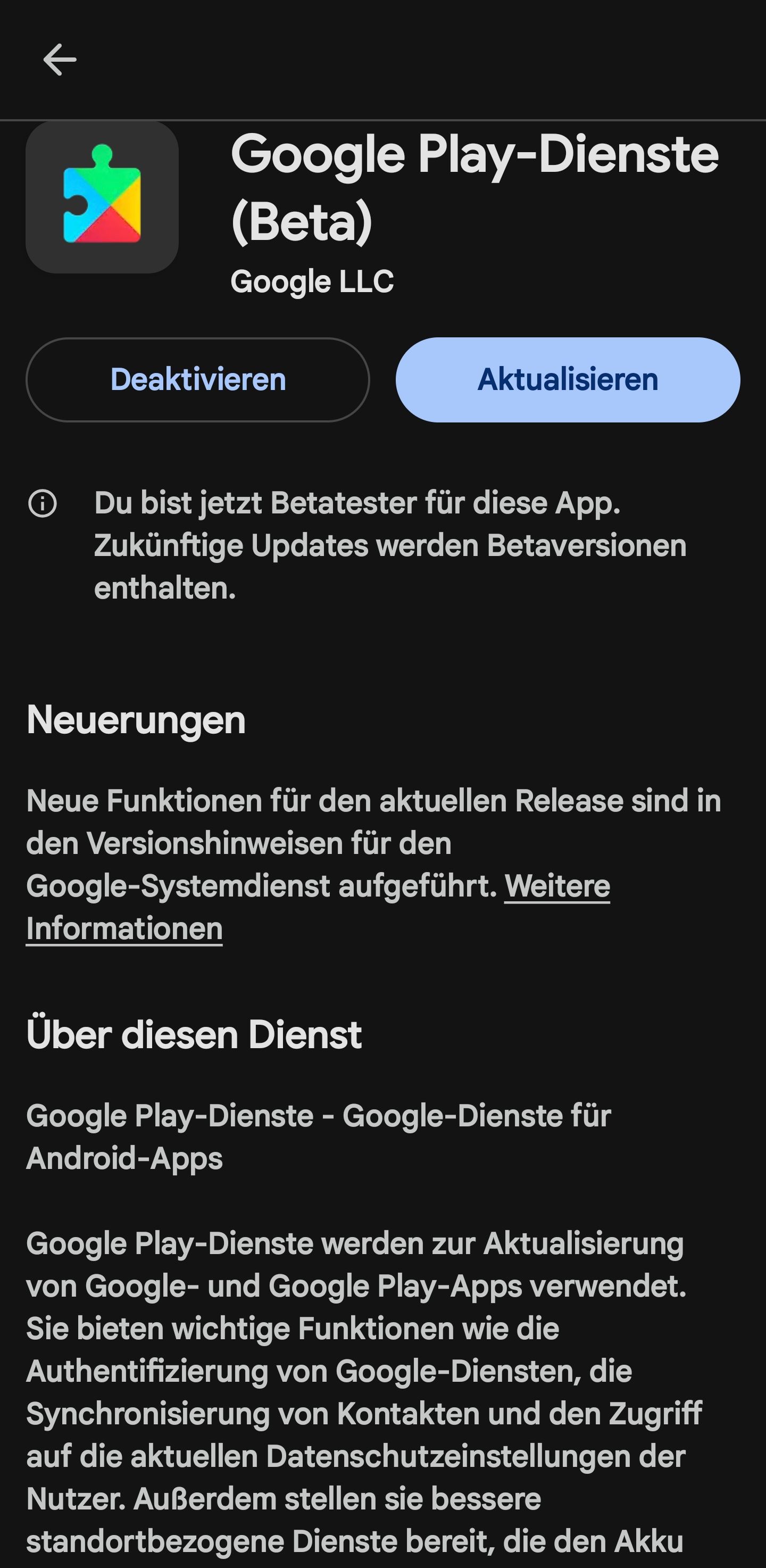 Google Play-Dienste Update verfügbar - Samsung Community