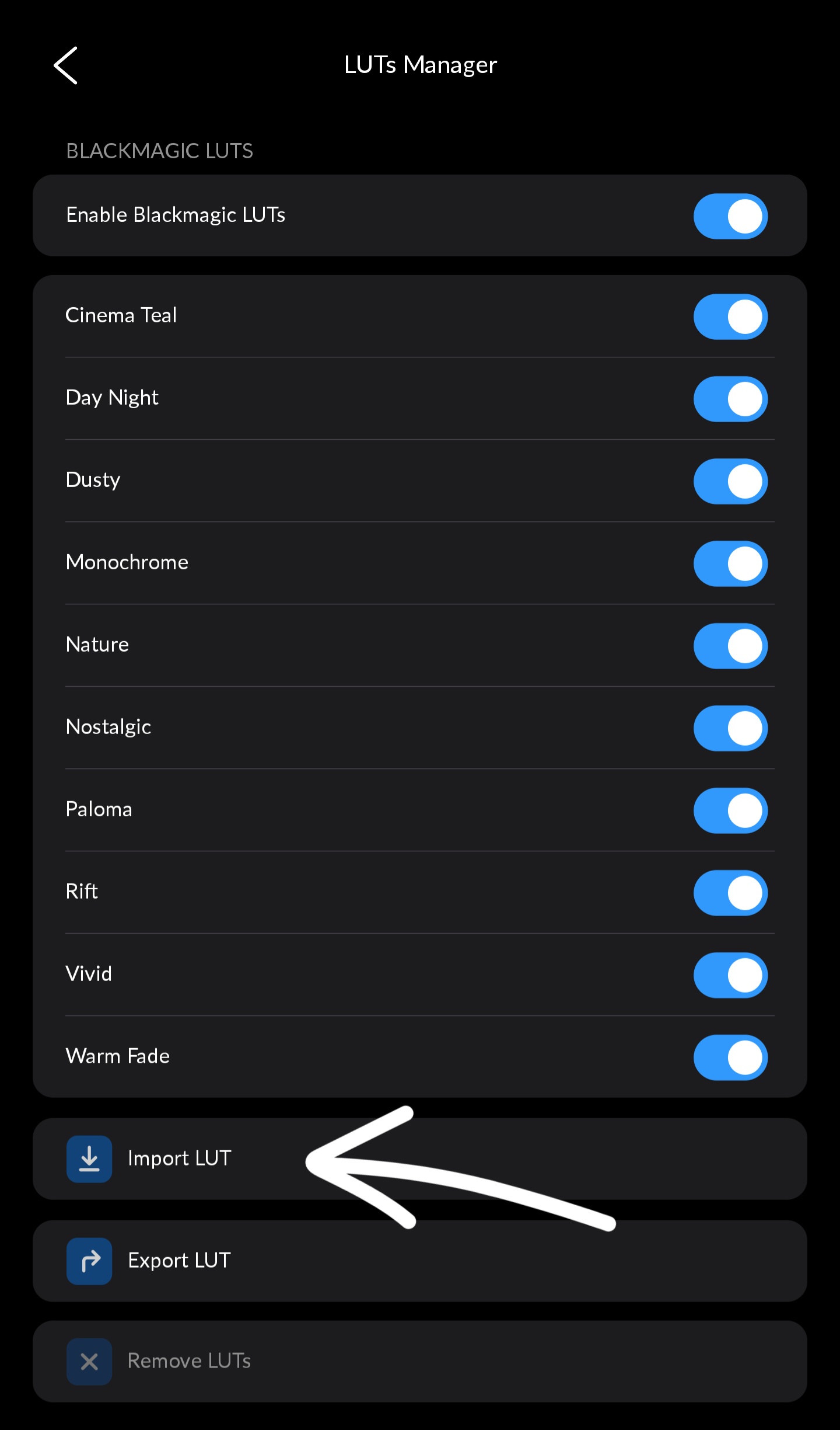 Opengate & Samsung Log LUT support added to Blackmagic Camera 3.1 ...