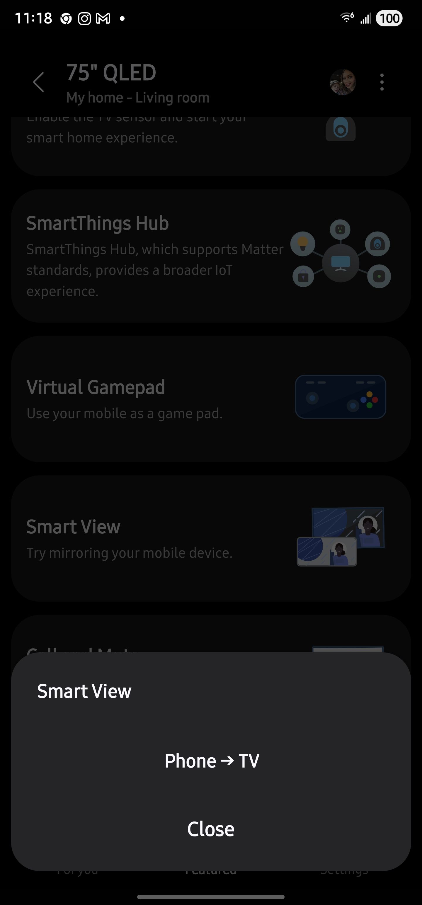 View TV on phone Smartview - Samsung Community