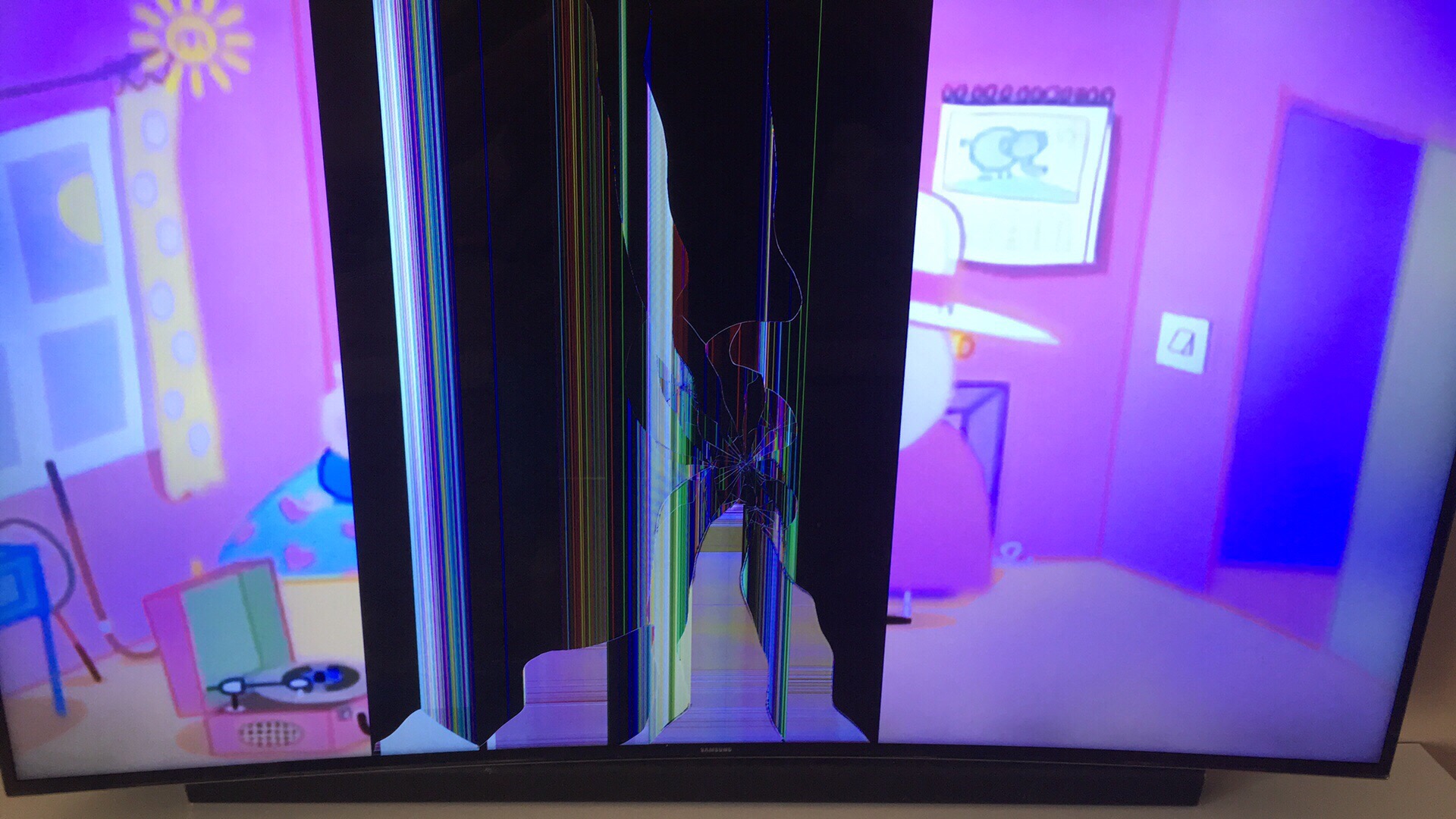 Purple patches on TV - Samsung Community