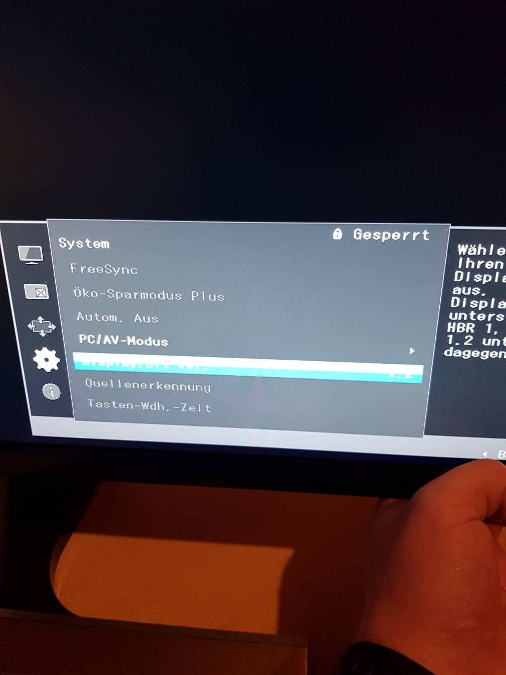 OSD unvollständig - Samsung Community