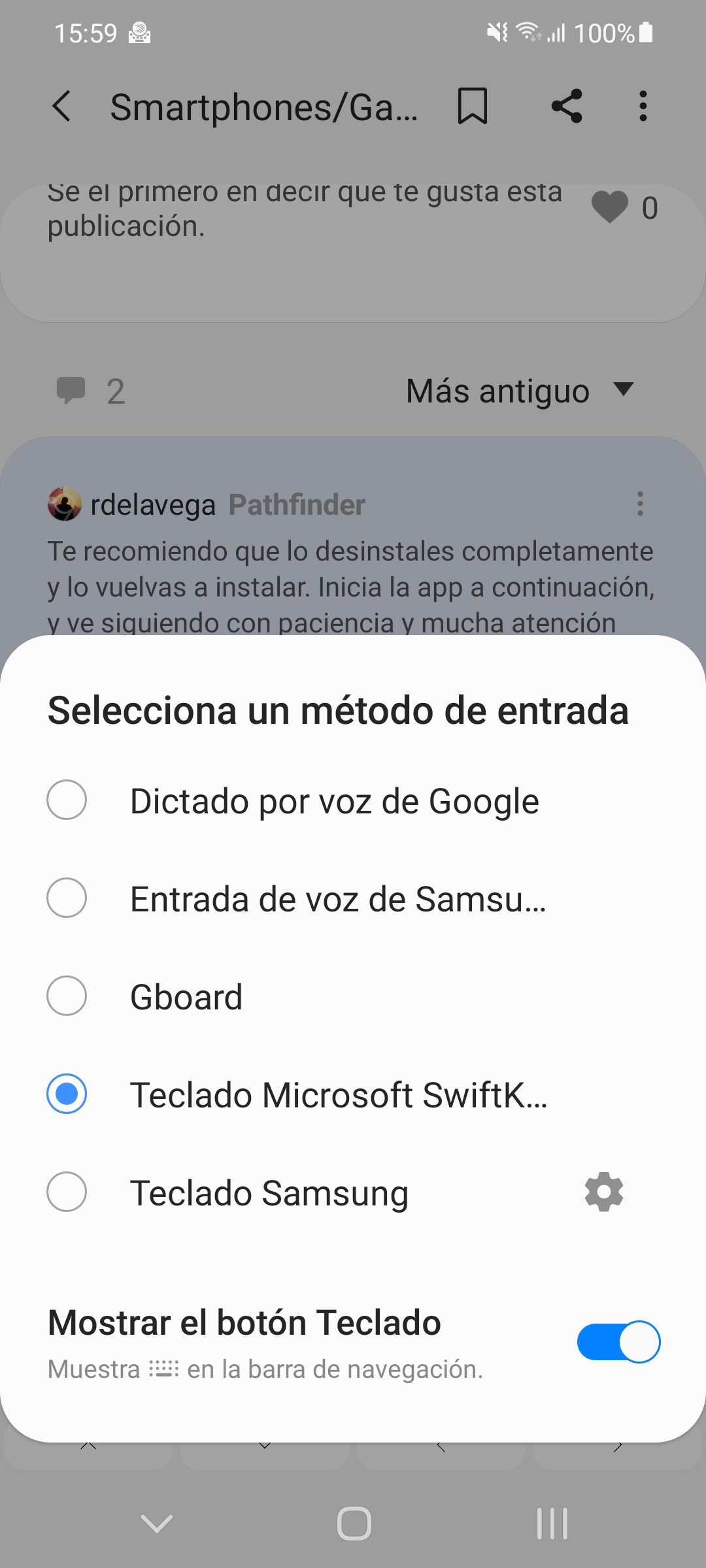 Solucionado: Teclado Swifkey - Samsung Community
