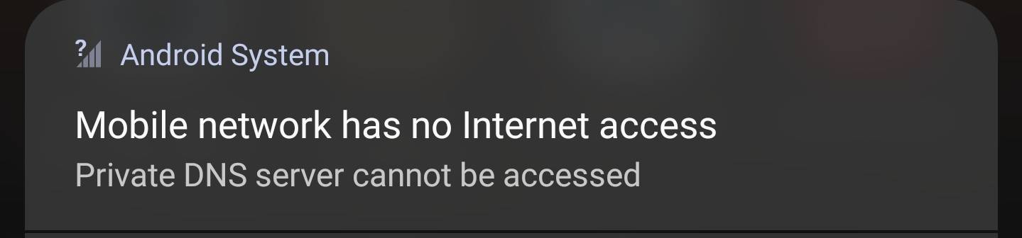 Private DNS cannot be accessed One UI 3 - Samsung Community