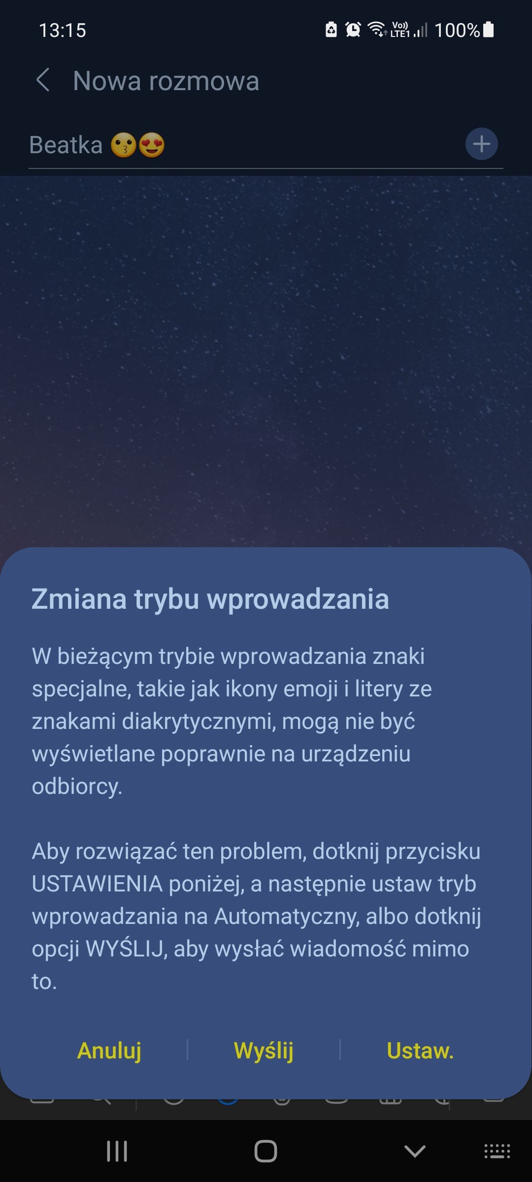 Podczas pisania długich Smsów mogę tylko napisać trzy nie przechodzą a ...