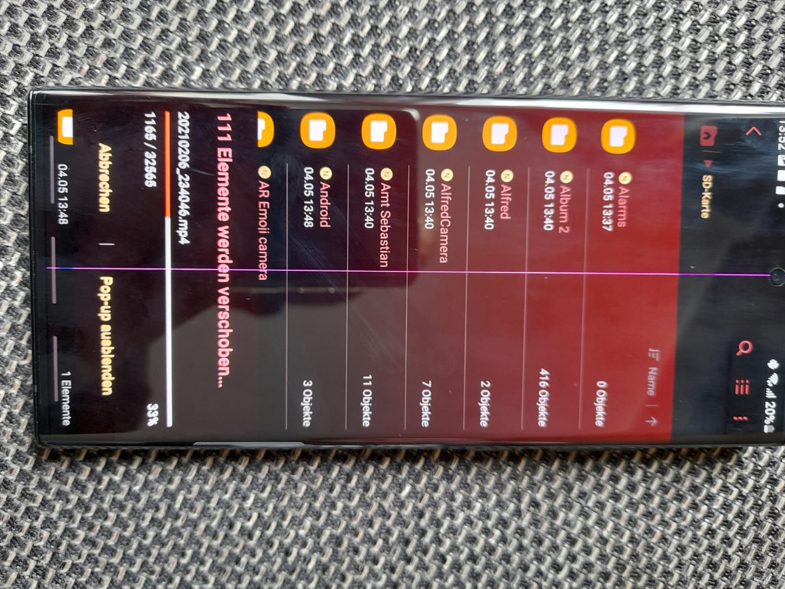 Pinker strich im Note 20 Ultra - Samsung Community