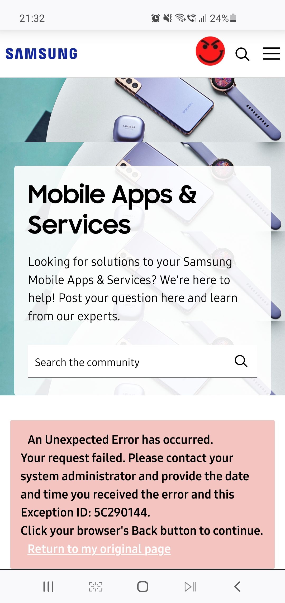 Community error - Samsung Community