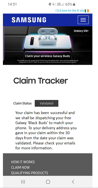 Galaxy Buds Promotion Claim: FAQ's - Page 6 - Samsung Community