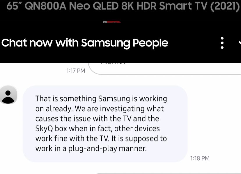Solved: Sky Q UHD & Samsung One Connect (QN800A) - Samsung Community