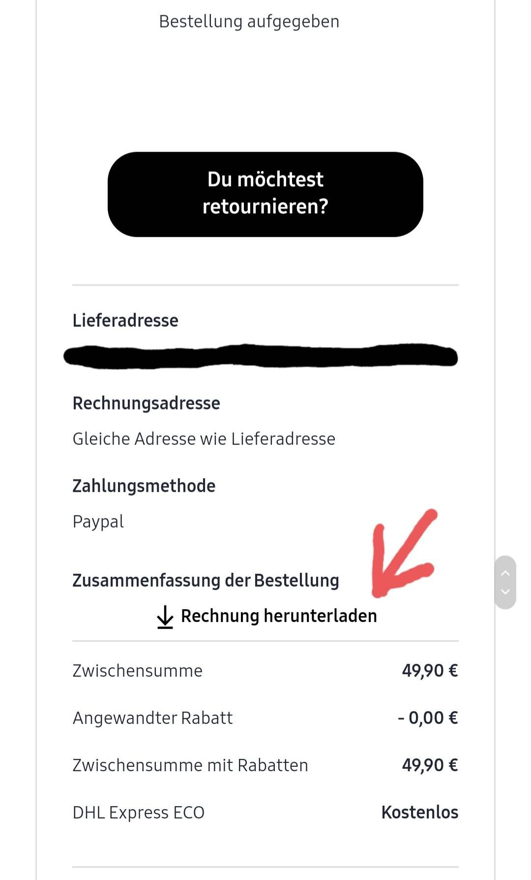 RECHNUNG SAMSUNG PRODUKTE - Samsung Community