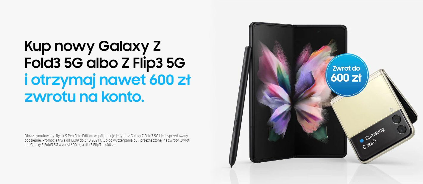 Promocja cashback – rodzina Foldables 3 – zwrot do 600 zł - Samsung ...