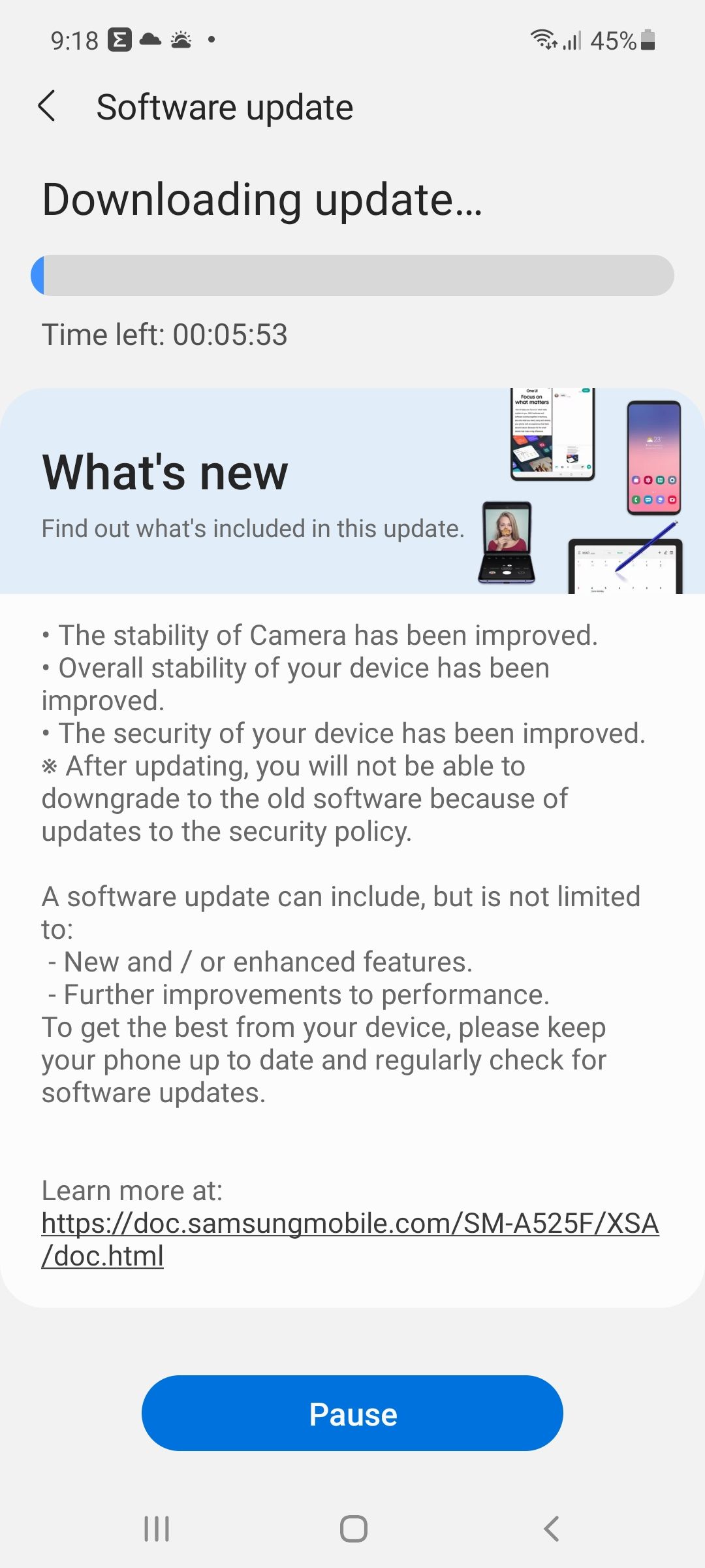 Samsung A52 problem with software update - Samsung Community