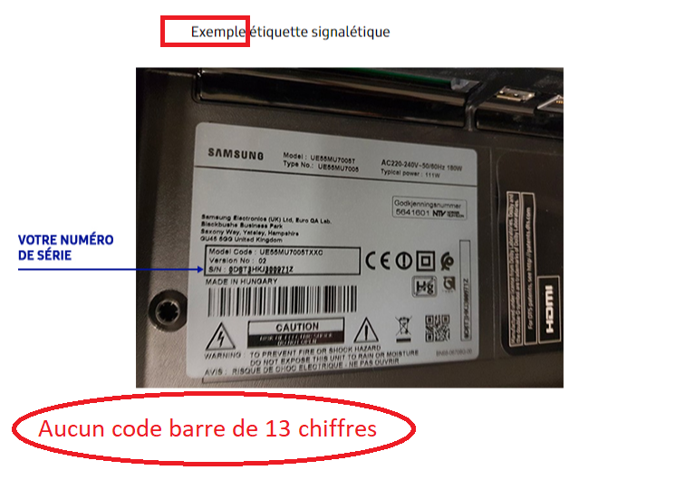 Etiquette signalétique - Samsung Community