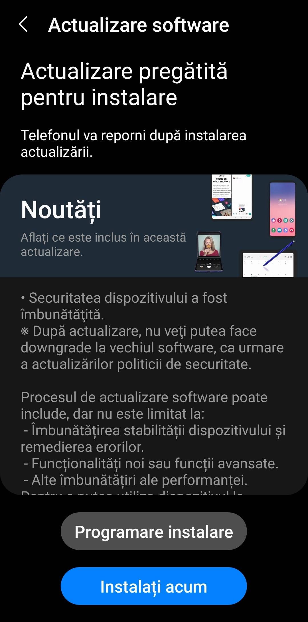 Primul update v.12 - Samsung Community